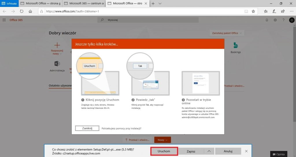 Jak rozpocząć pracę z Office 365 / Microsoft 365?